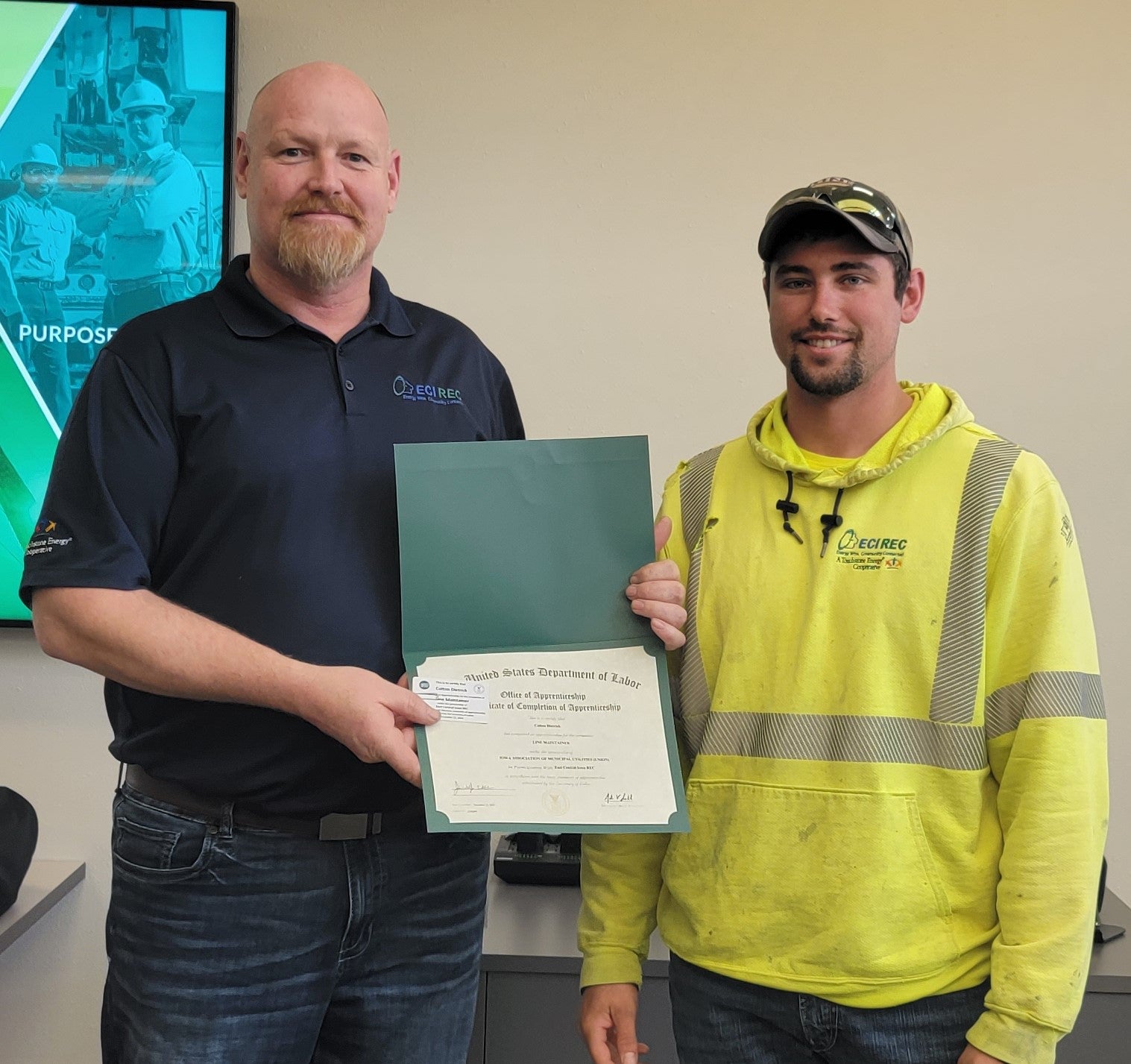 Wolfe & Dietrick Receive Their Journey Line Maintainer Certificates ...